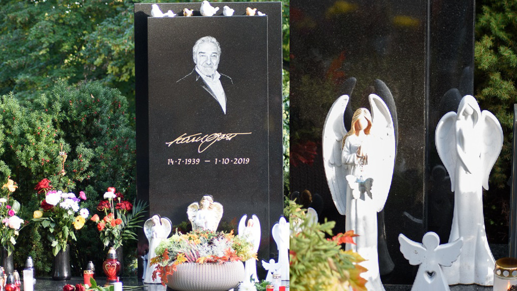 Karel Gott: Mistrův hrob stráží andělé. Nechybí ani symbol písně z ...