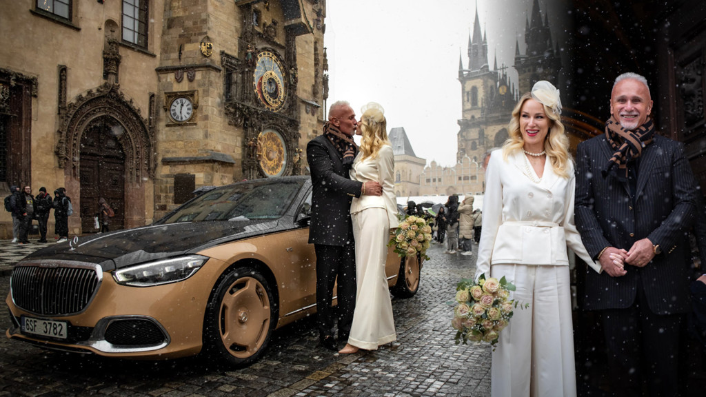 Richard Chlad a Anna-Marie Kánská: Romantická svatba v zasněžené Praze