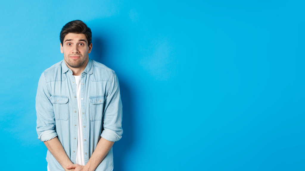 Embarrassed Guy Caught